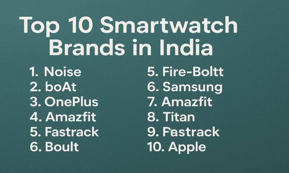 Top 10 Smartwatch Brands in India: Best Picks for Every Budget ...